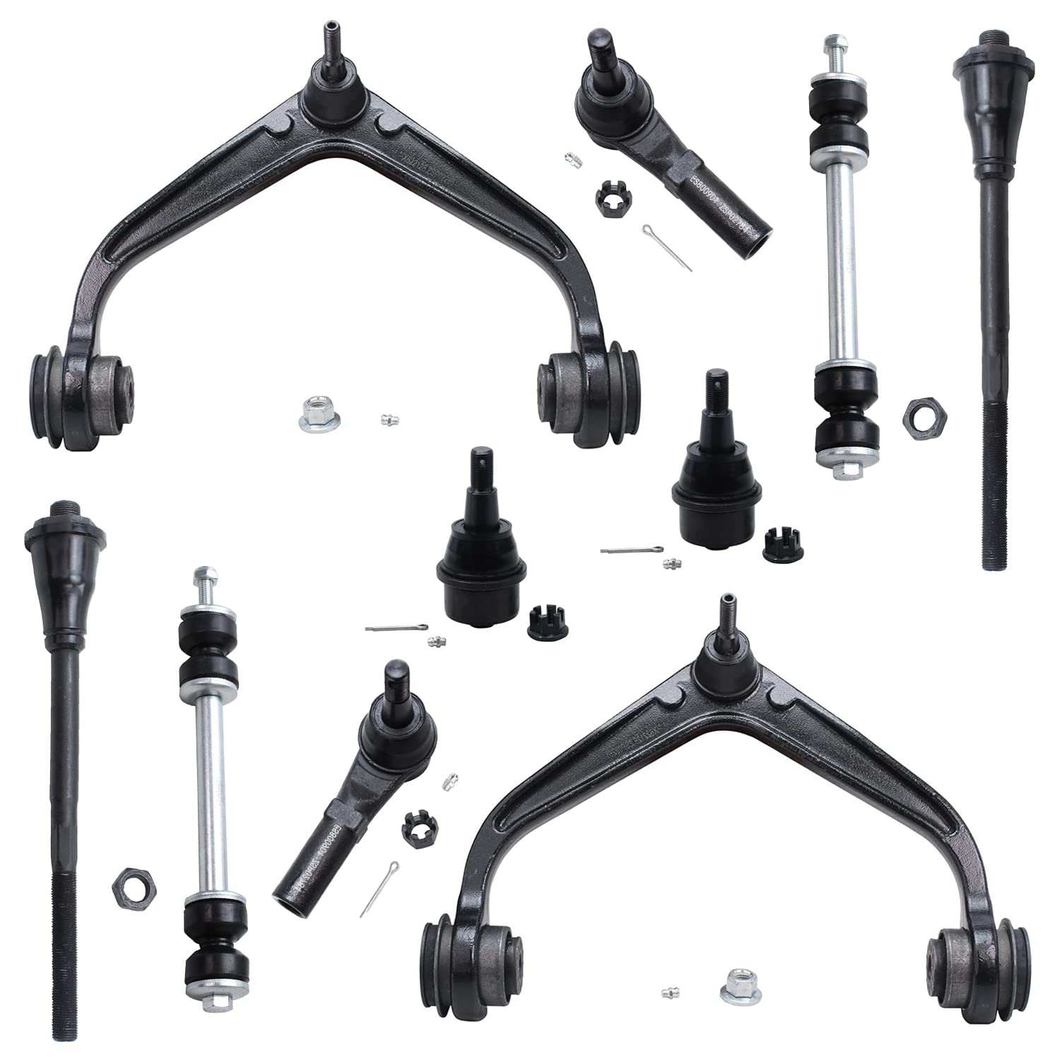 Detroit Axle - Front Upper Control Arm w/ Ball Joint + Sway Bars Tie ...