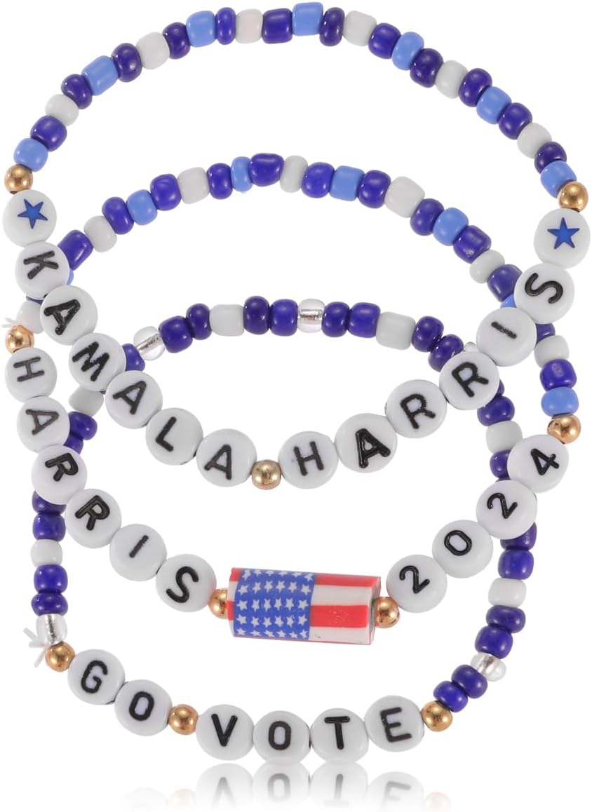 Amazon.com: Heurfelic Kamala Harris 2024 Bracelets Merch for President ...