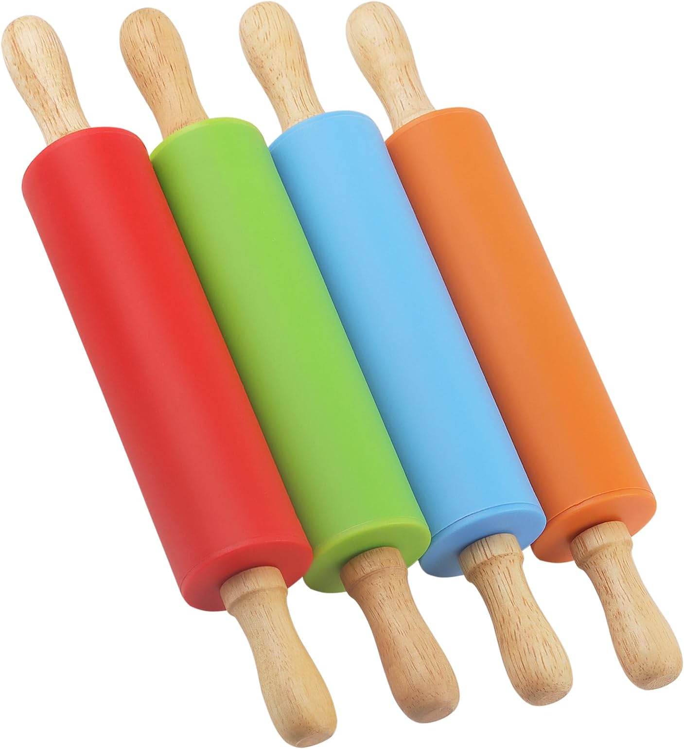 Bavooty Mini Rolling Pin, Kids Rolling Pins, Revolving Silicone Rolling ...