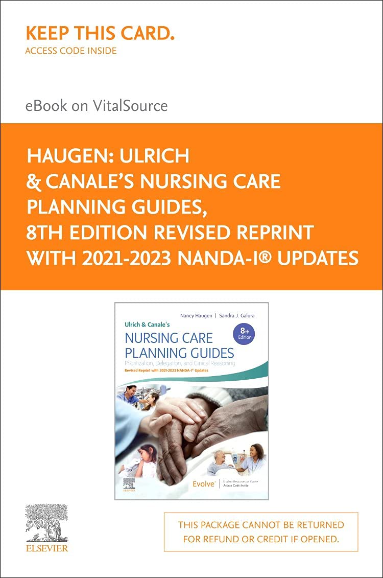 Ulrich & Canale's Nursing Care Planning Guides, 8th Edition Revised ...