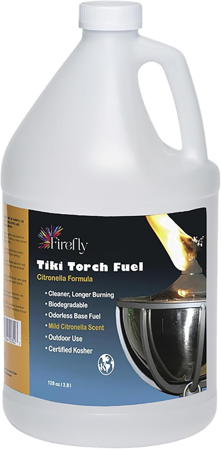 Firefly Tiki Torch Fuel – Clean-Burning Outdoor Lamp Oil for Tiki ...