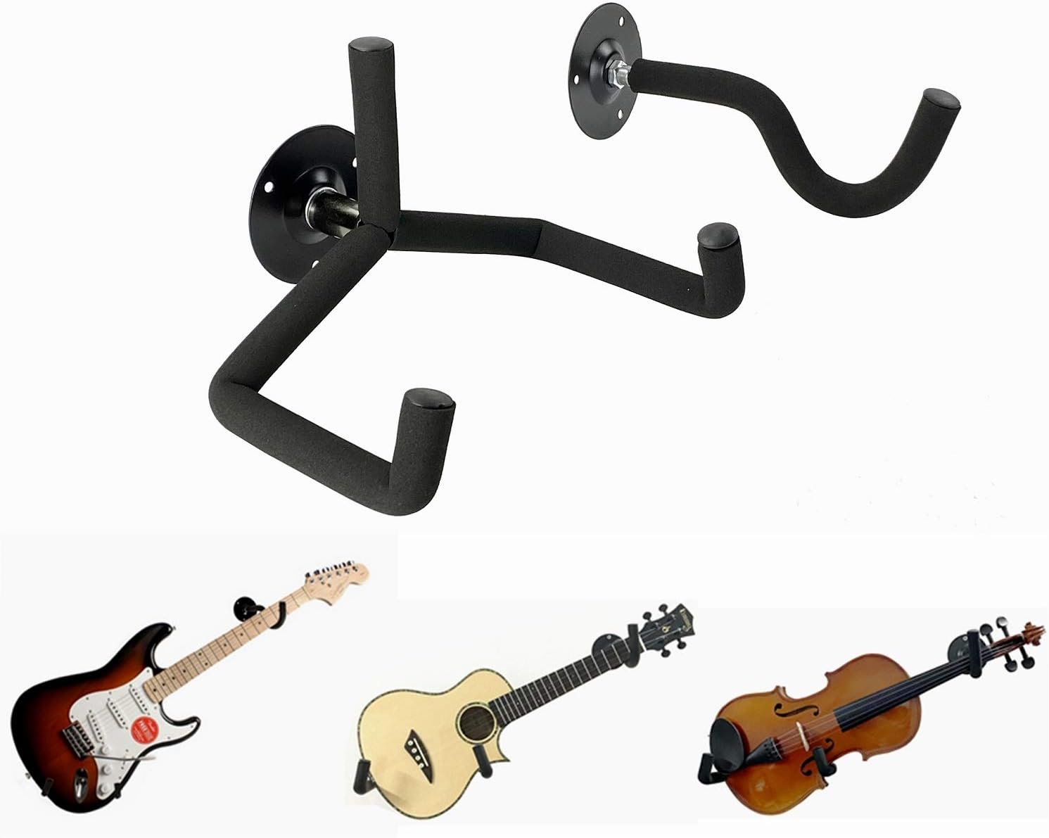 Amazon.com: Like-It Ukulele Wall Hanger Slatwall Horizontal Ukulele ...