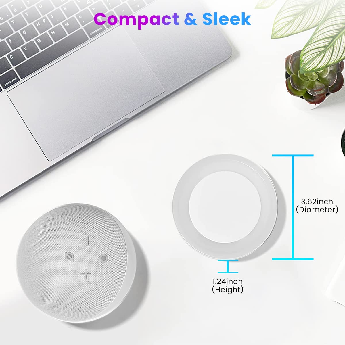 Touch Control LED Stand Alexa Stand Echo Dot 4th/5th Gen Stand With ...