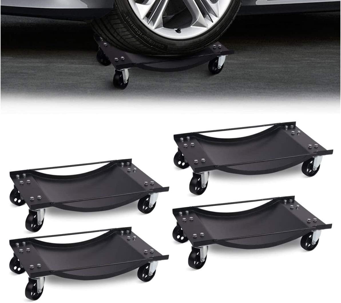 New Car Wheel Dollies Car Skates Dolly Van Positioning Garage Jack New ...