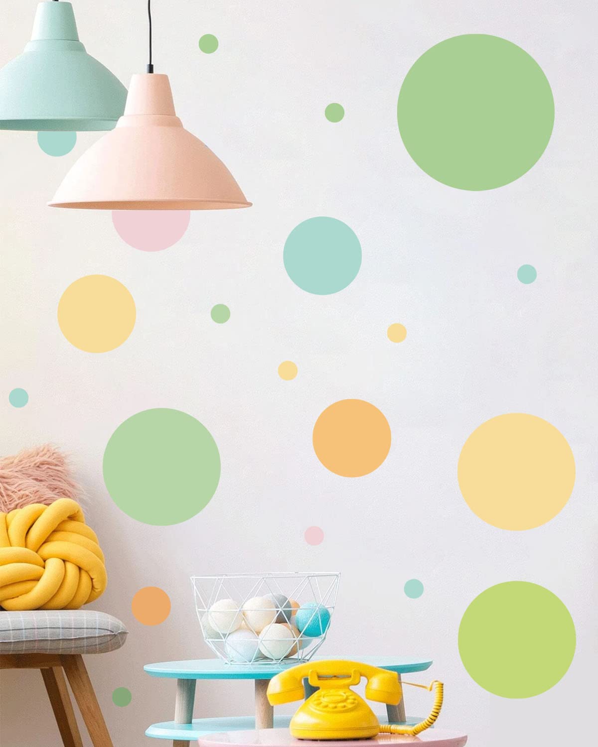 Snapklik.com : Big Polka Dots Wall Decals Peel And Stick Vinyl Wall ...