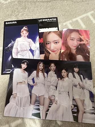 Amazon.co.jp: Lesserafim Sakura Trading Card Solo Board Comp : Toys & Games