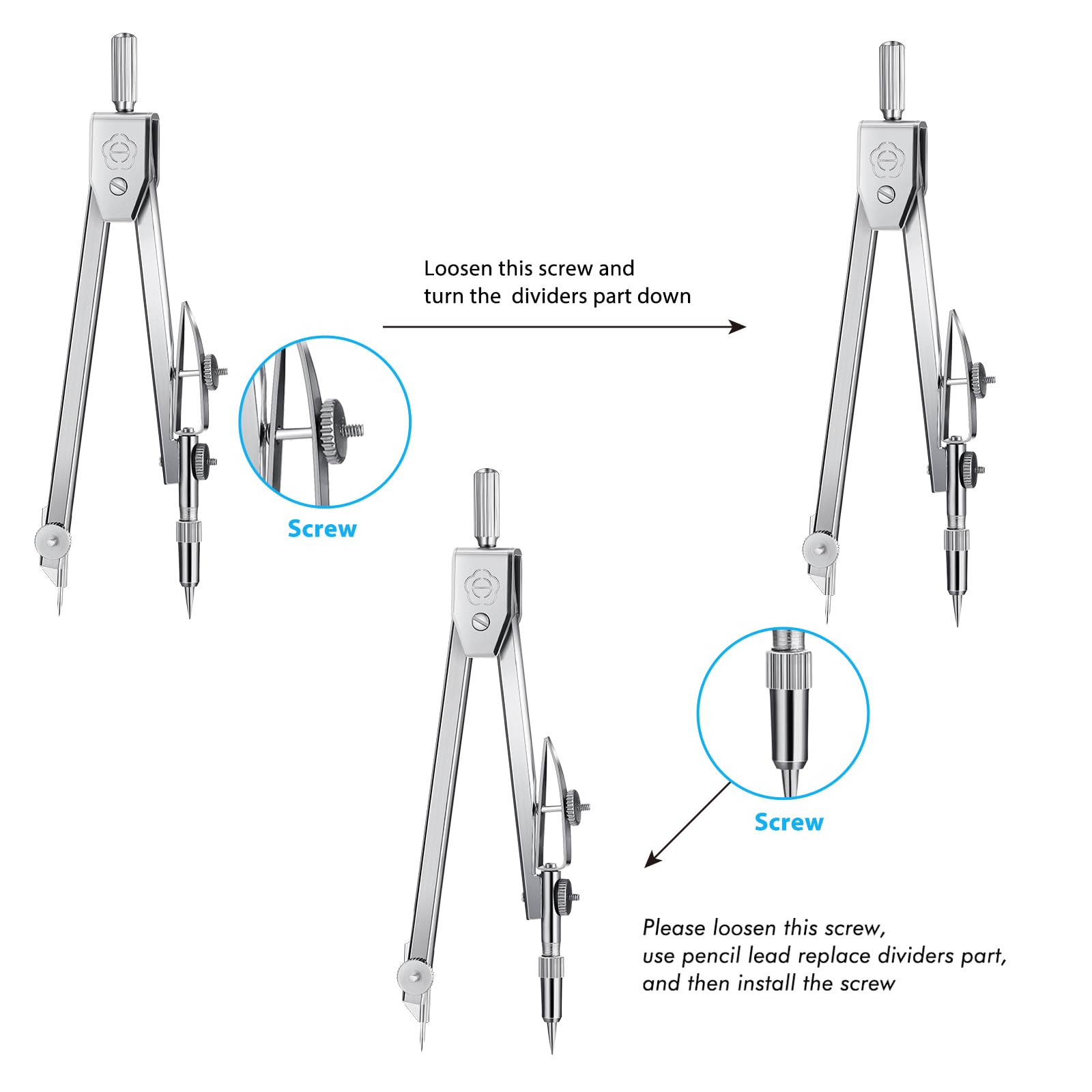 Snapklik.com : EBOOT Student Geometry Math Set, Drawing Compass And 6 ...