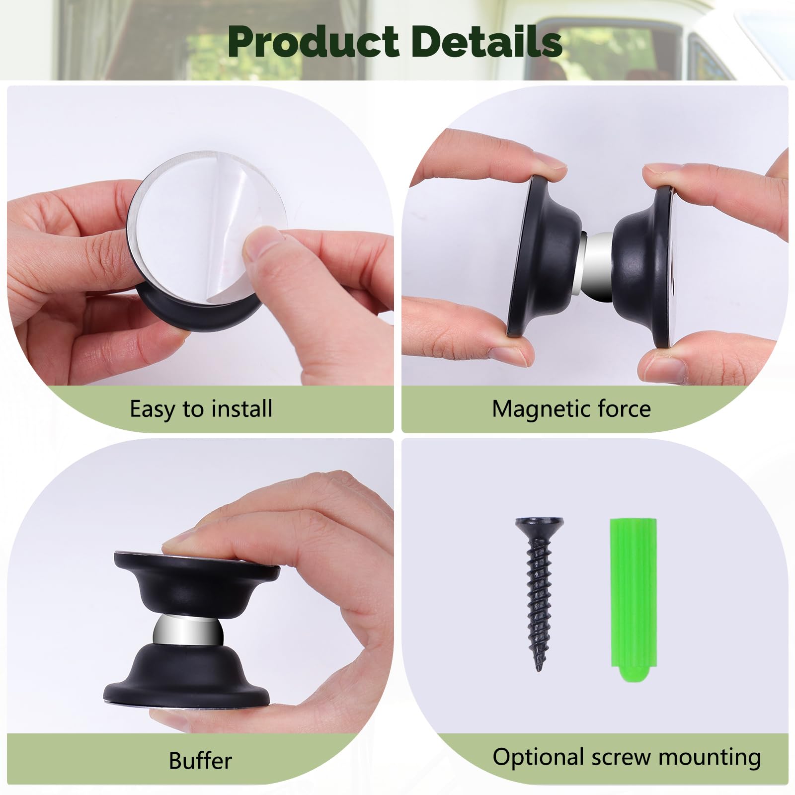 Snapklik.com : AmFor 2 Pcs RV Door Holder Magnetic Baggage Door Catch ...
