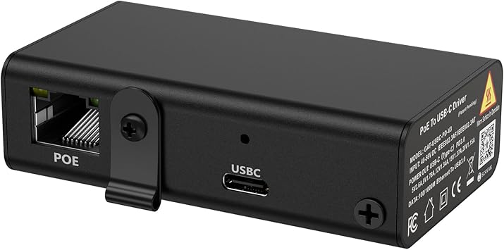 Amazon.com: PoE Texas Gigabit PoE+ to USB-C Adapter - 25 Watt Power and ...