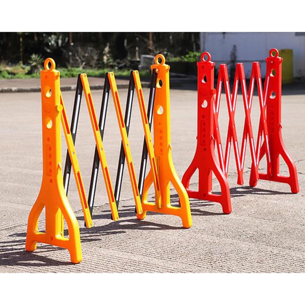 Expandable Safety Barricade With Wheels Mobile Barrier Gate 8.2FT ...