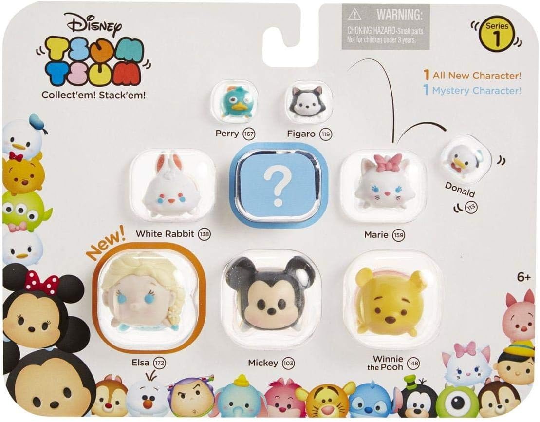 Amazon.com: TSUM TSUM Style #1 Figure (9 Pack), Elsa-Large/Mickey-Large ...