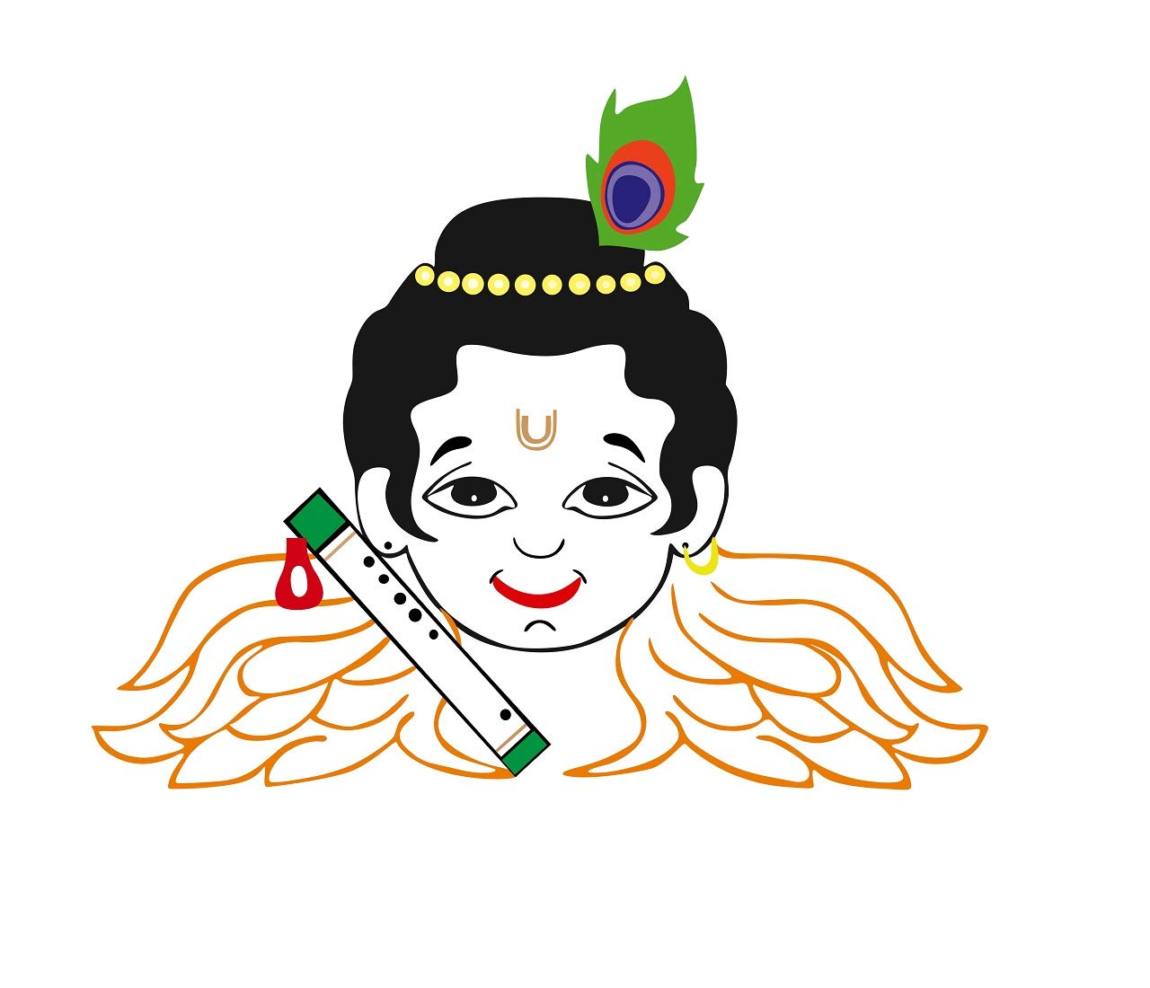 Buy Wallstick Baby Krishna Wallsticker (Vinyl 65 cm x 50 cm) Online at ...