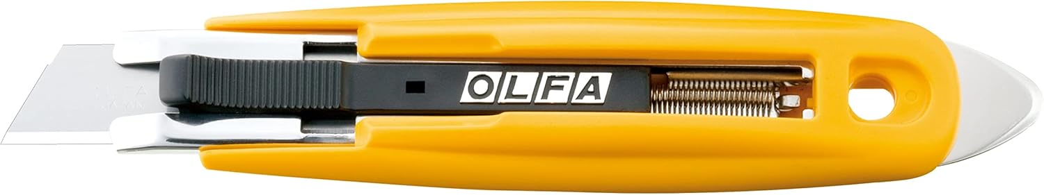 OLFA Self-Retracting Safety Utility Knife (SK-9) - Multi-Purpose Semi-Auto Box Cutter w/ Self ...