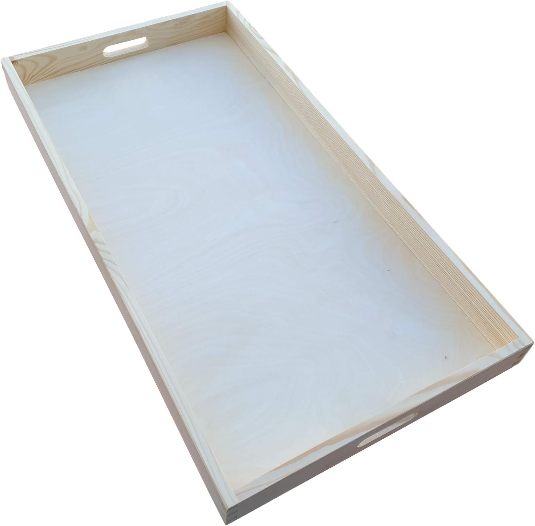 Wooden Serving Extra Large Tray in Two Types 60 cm x 40 cm x 5.5 or 6 ...