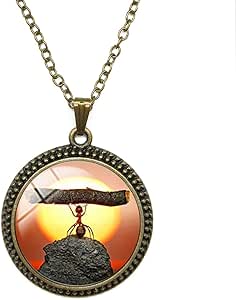 Amazon.com: Crystal Necklace the setting sun tenacious ants Pendant ...