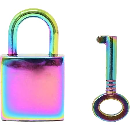 Honbay Cute Square Colorful Padlock Mini Padlock Lock with Key - for ...