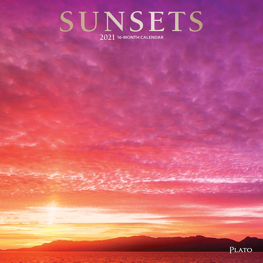 Sunsets 2021 12 x 12 Inch Monthly Square Wall Calendar with Foil ...