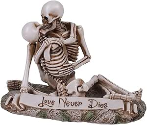 SUMMIT COLLECTION Love Never Dies Skeleton Couple Kissing Figurine Statue Eternal Love Skull ...