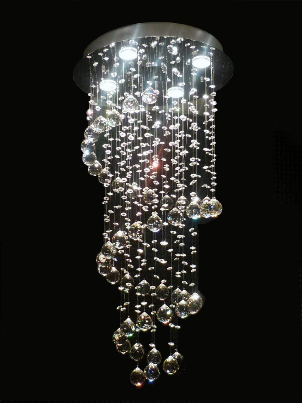 Buy GANE-SHART 4 Feet Height Crystal Chandelier for Living Room ...