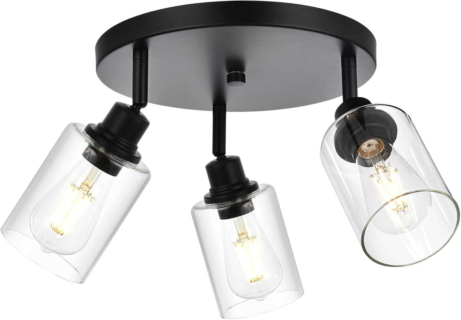 VINLUZ 3 Light Multi-Directional Rotating Semi Flush Mount Ceiling ...
