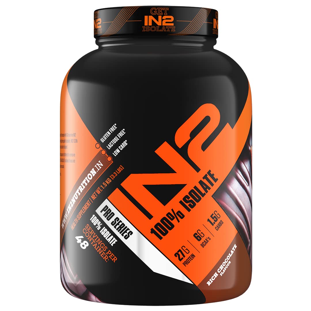 IN2 100% Isolate, 1.5 kg, 48 servings, 27g Protein, low sugar, low carb ...