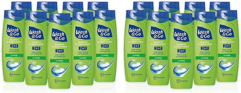 Wash & Go 2 in 1 Classic Shampoo and Conditioner X 9 bottles (Pack of 2 ...