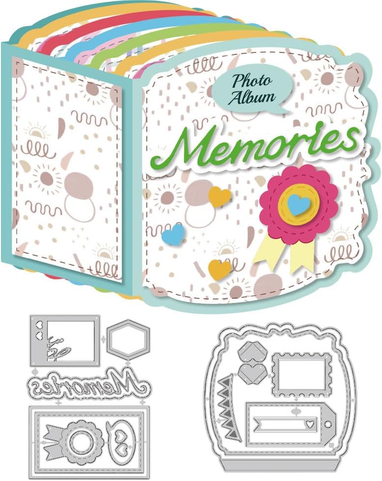 Amazon.com: DELORIGIN 3D Mini Photo Album Dies Cuts Metal Cutting Dies ...