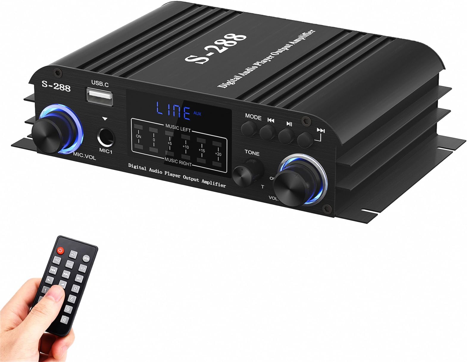 Amazon.com: Lepai LP-269FS 4 x 45 Watts Mini Amplifier with Remote USB ...