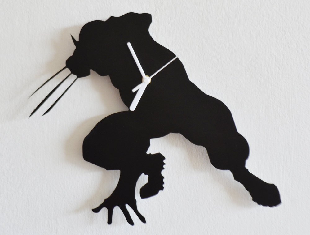 Amazon.com: Wolverine Minimalist Comix Silhouette - Wall Clock ...
