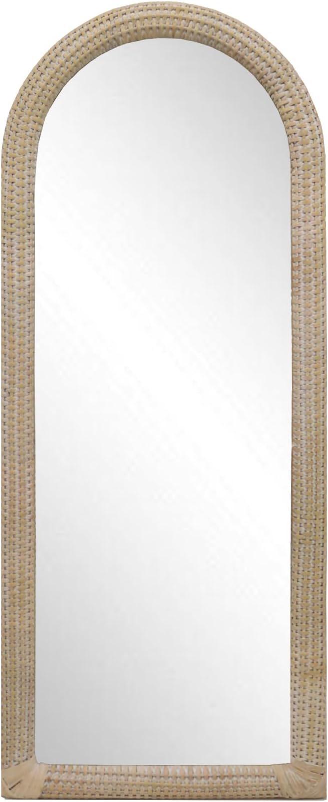 Amazon.com: Arch Rattan Wall Mirror, Boho Full Length Mirror, Coastal ...