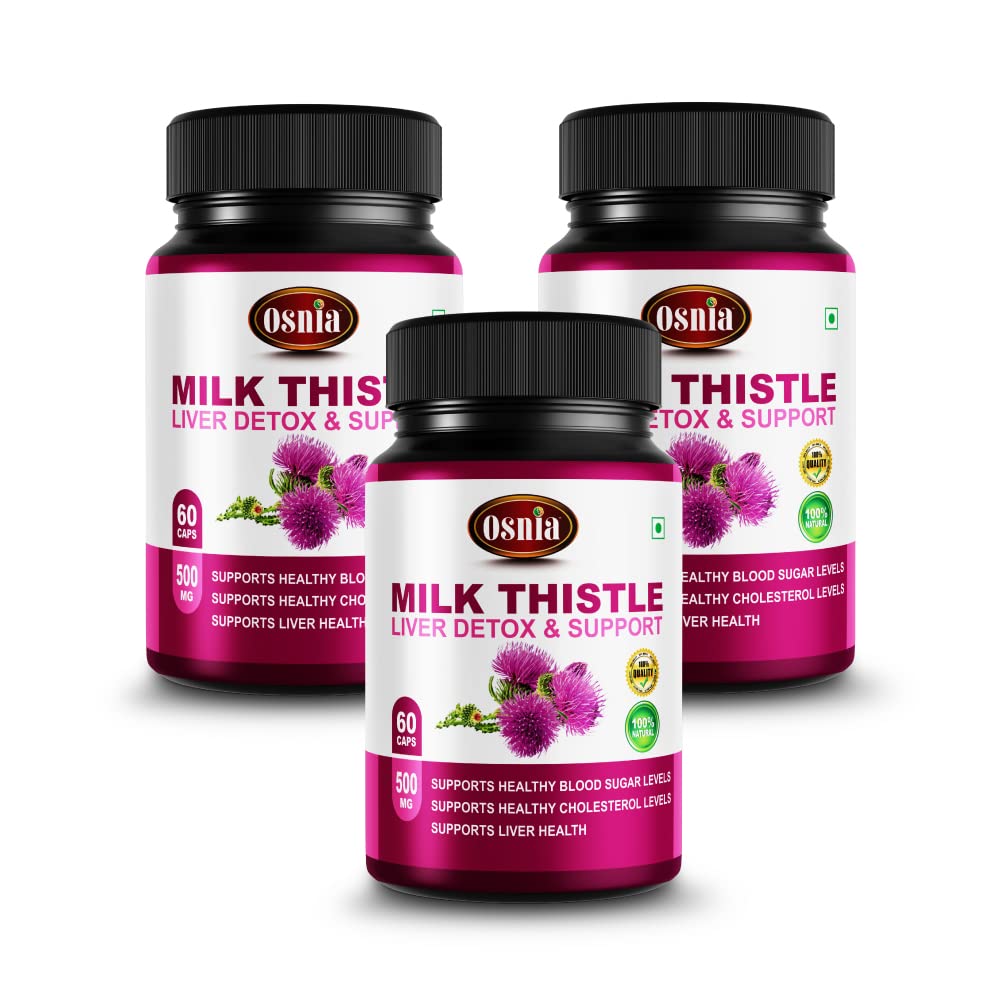 Osnia Milk Thistle Extract 500 Mg Veg Supplement | Detox Liver, Support ...
