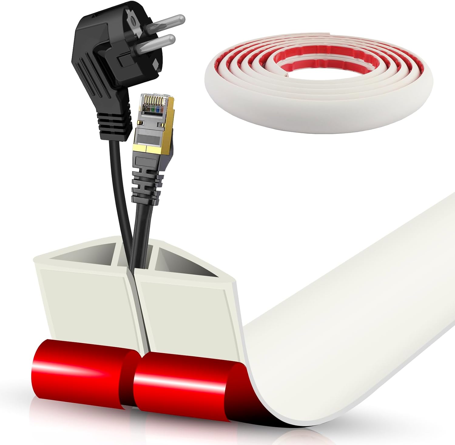 Amazon.com: Floor Cord Cover Cable Cavity Self Adhesive Cord Hider ...