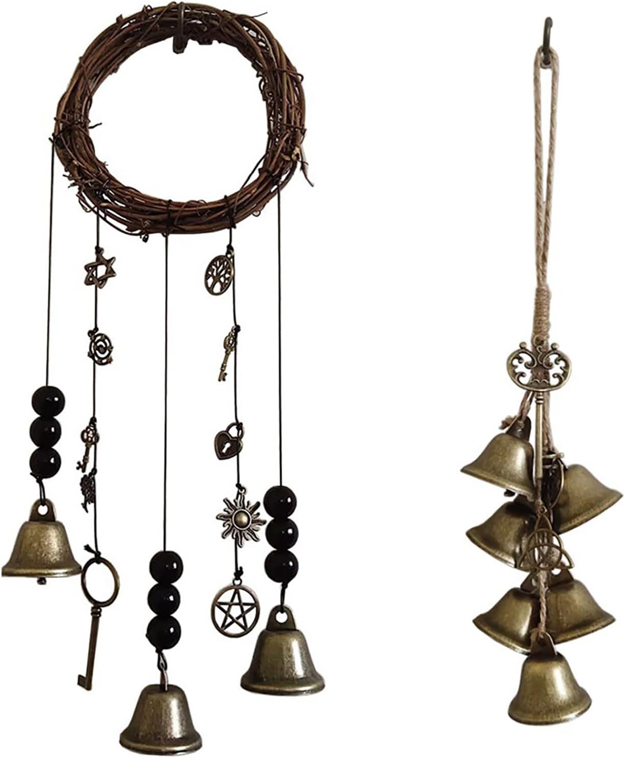Amazon.com: 2 Pcs Witch Bells Protection Door Hangers,Witch Wind Chime ...
