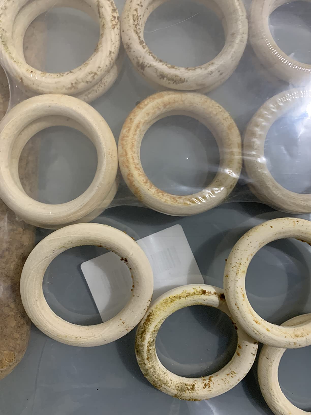 Wooden Rings, 24 PCS Unfinished Natural Solid Wooden Loops for DIY ...