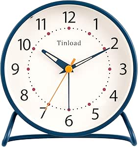 Amazon.com: Tinload 4.5" Antique Retro Analog Alarm Clock, Small Silent ...