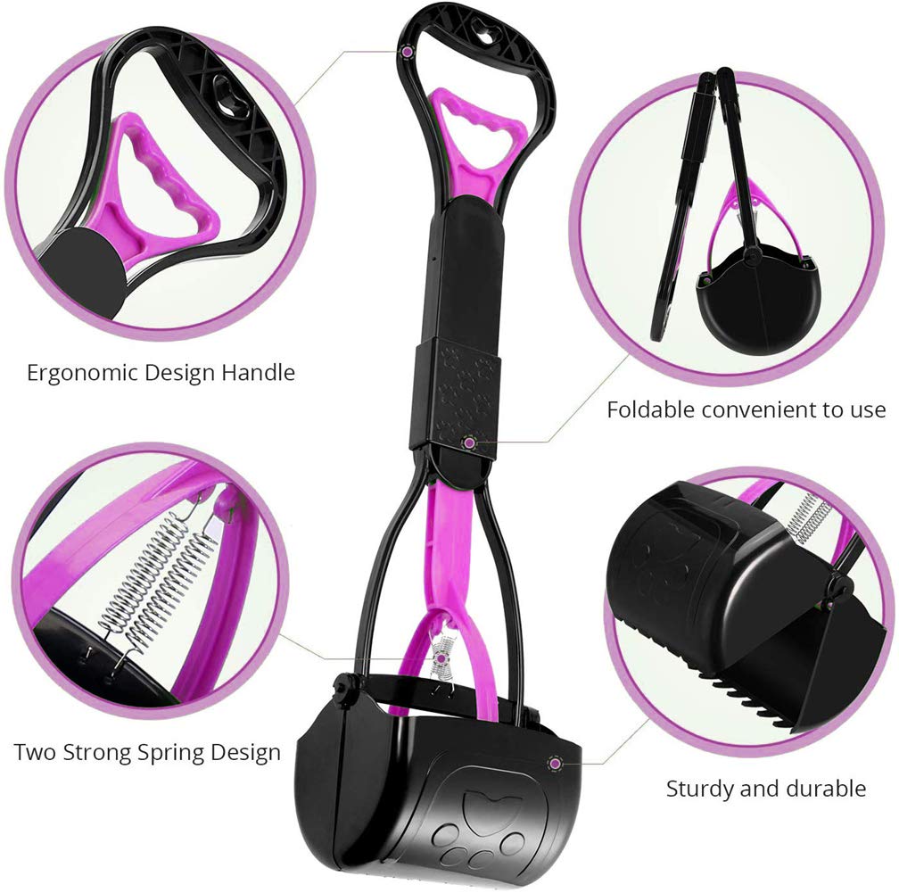 Snapklik.com : Pet Pooper Scooper, 24" Long Handle Portable Poop ...