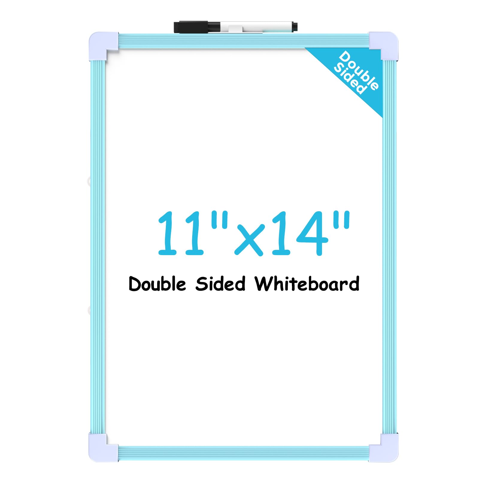 Snapklik.com : MaxGear Blue Small Dry Erase Board, 11"x14" Double-Sided ...