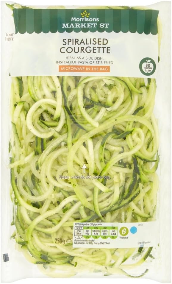Morrisons Market St Spiralised Courgette, 250g : Amazon.co.uk: Grocery
