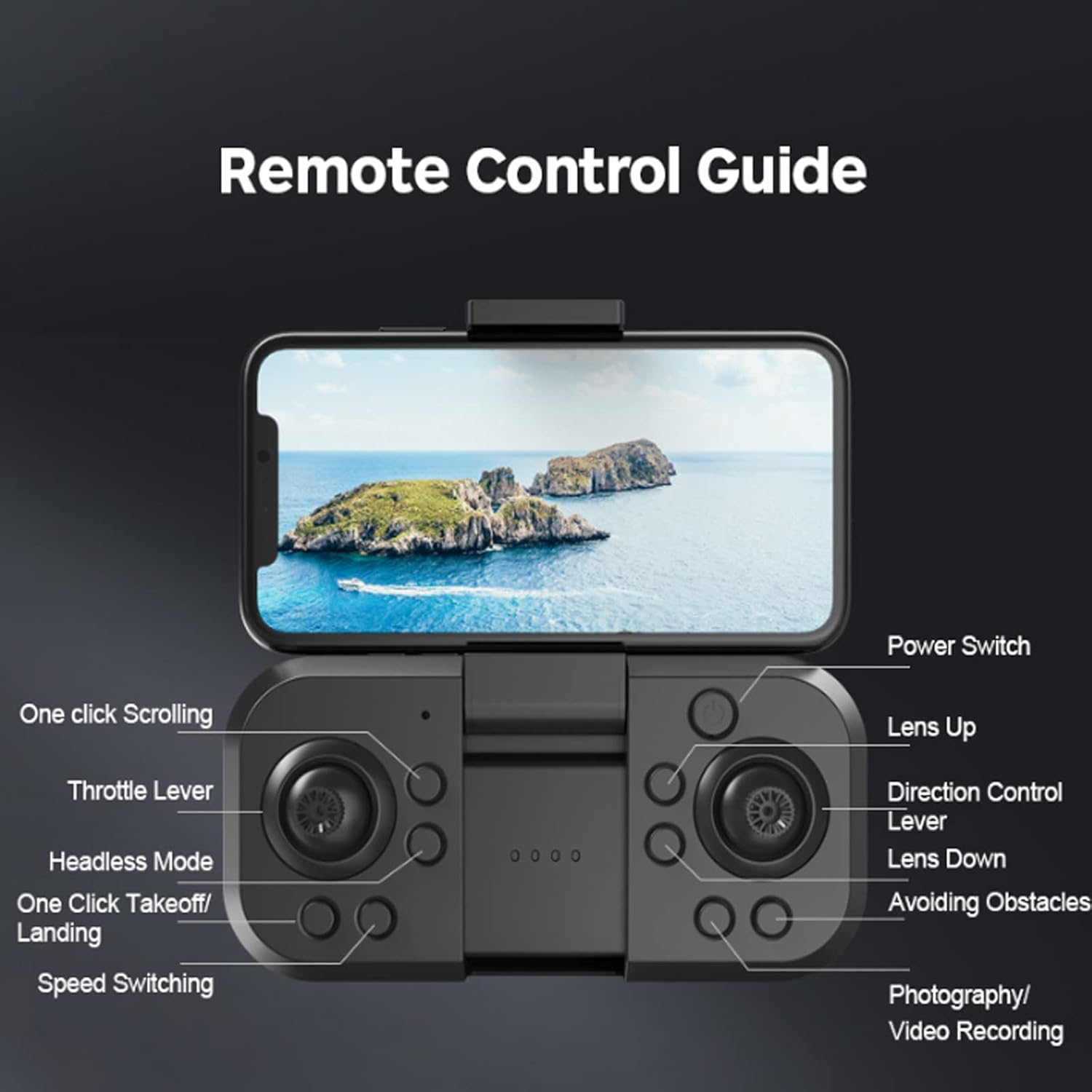 FIEFROTD Drone K9 Series 18+ Mins Flight TimeFour-Sided Obstacle ...