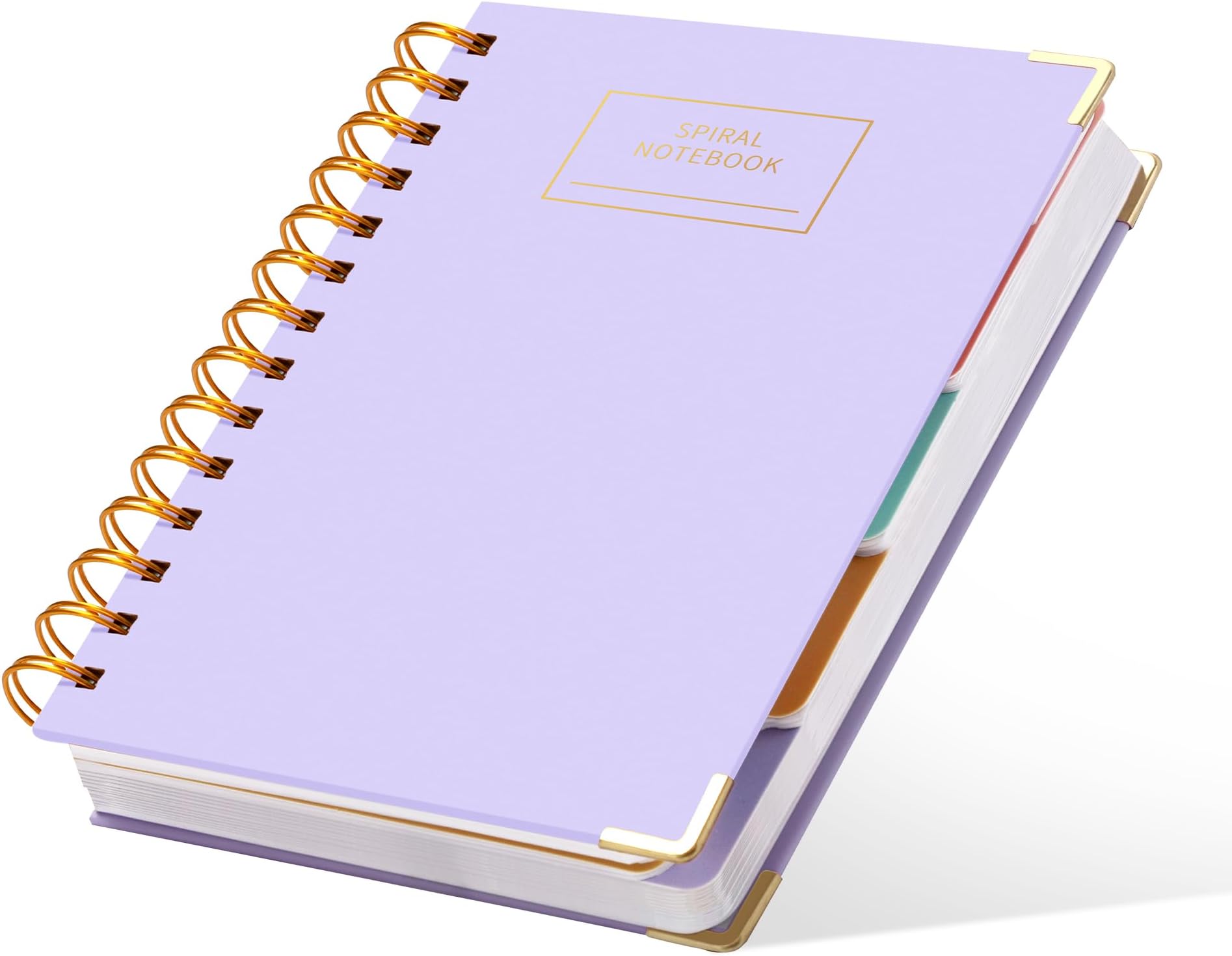 Amazon.com : Hardcover Spiral Notebook with Tabs 5.5"x7.5" Large Spiral ...