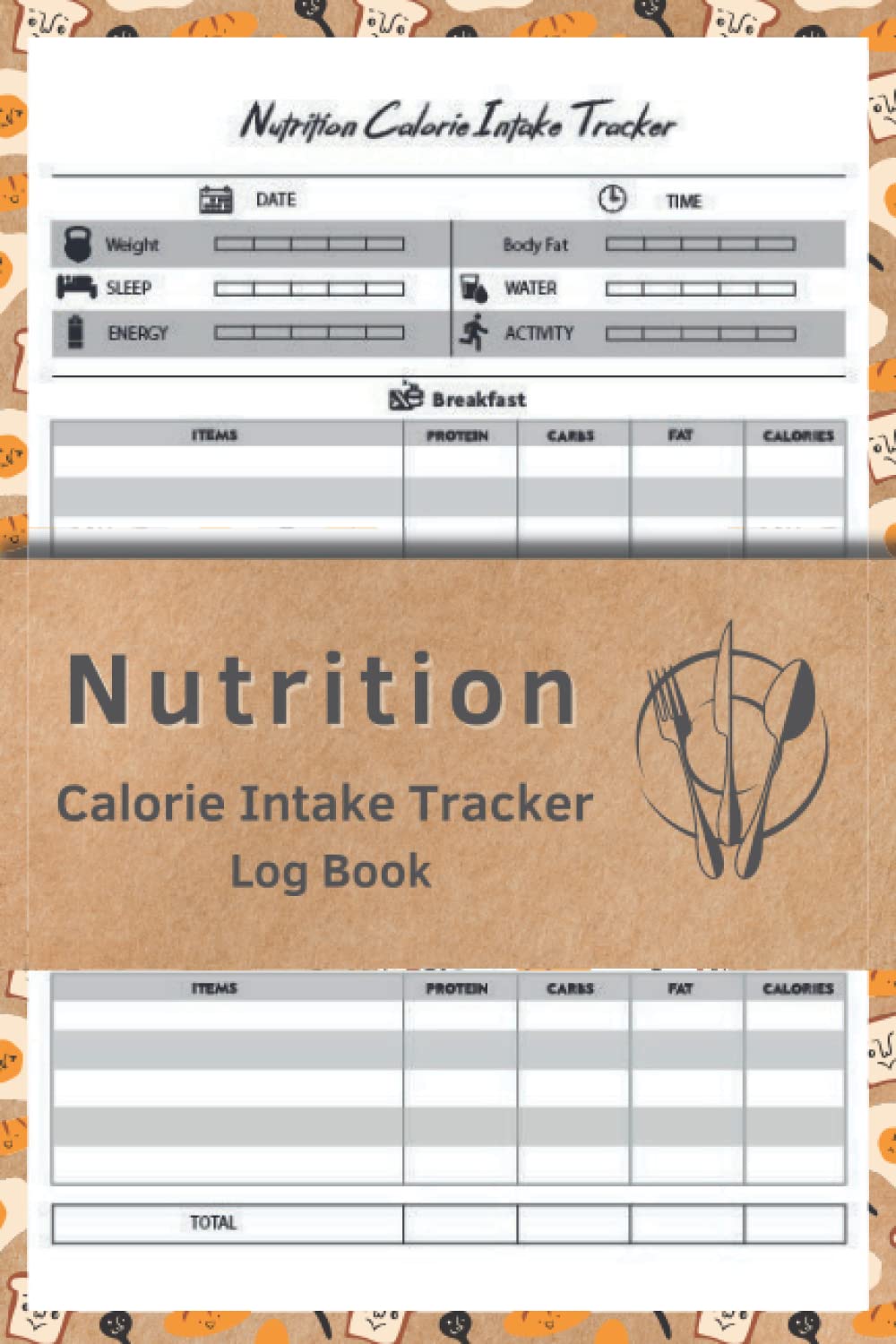 Nutrition Calorie Intake Tracker Log Book: Calorie Counter Log Book ...