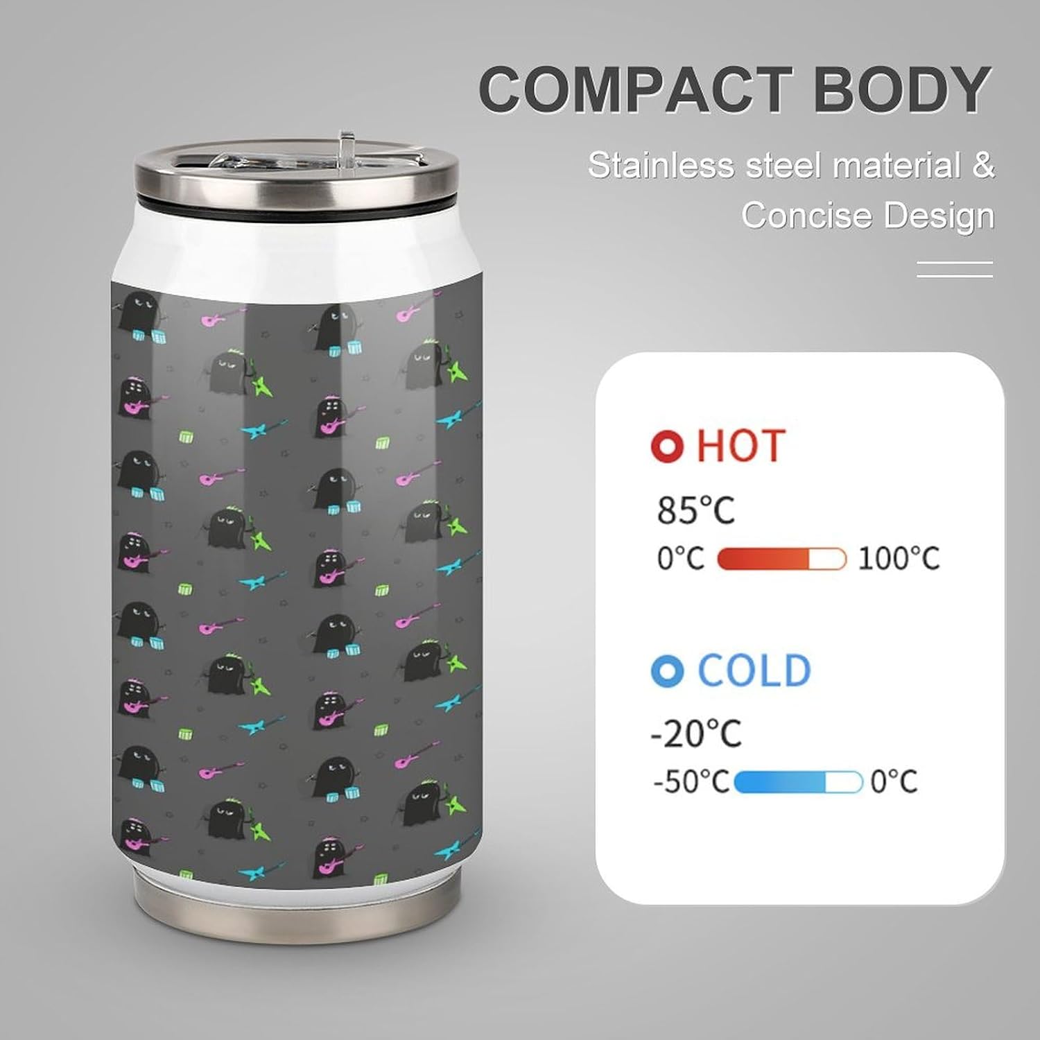 Rock Band of Cute Monster Stainless Steel Tumbler Insulated Cups Travel ...