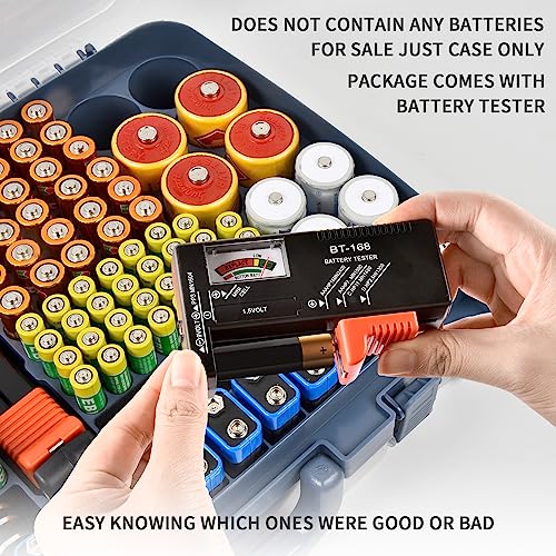 Aptbyte Battery Organizer Storage Holder Box Case with Tester- 269 ...