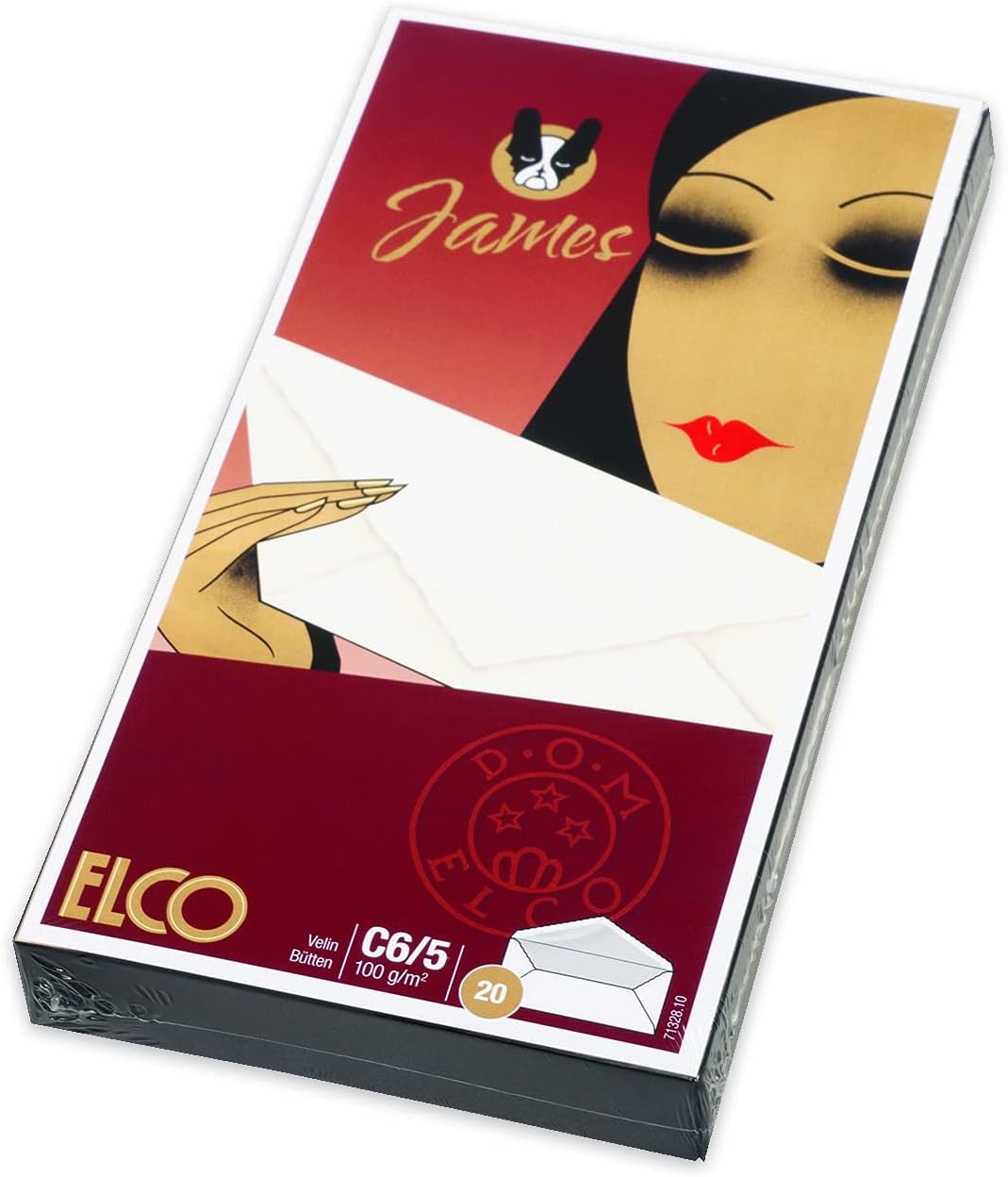 ELCO James Velin DL 100 gsm White Wallet Envelopes Lined Gummed Flap ...