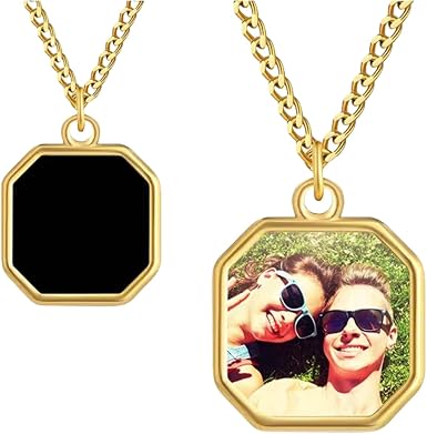 Personalised Photo Necklace, Heat Activated Colour Changing Pendants ...
