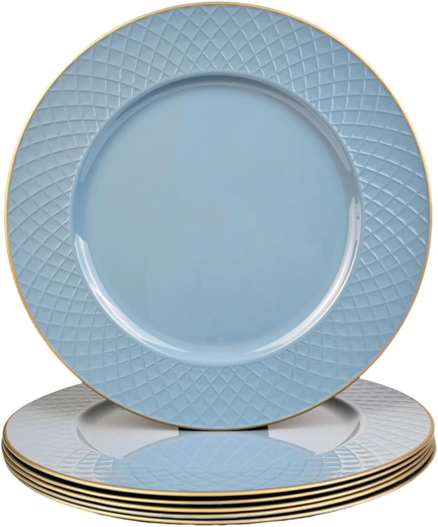 Amazon.com | UOEKCS Light Blue Charger Plates, 13" Round Chargers for ...