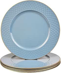 Amazon.com | UOEKCS Light Blue Charger Plates, 13" Round Chargers for ...