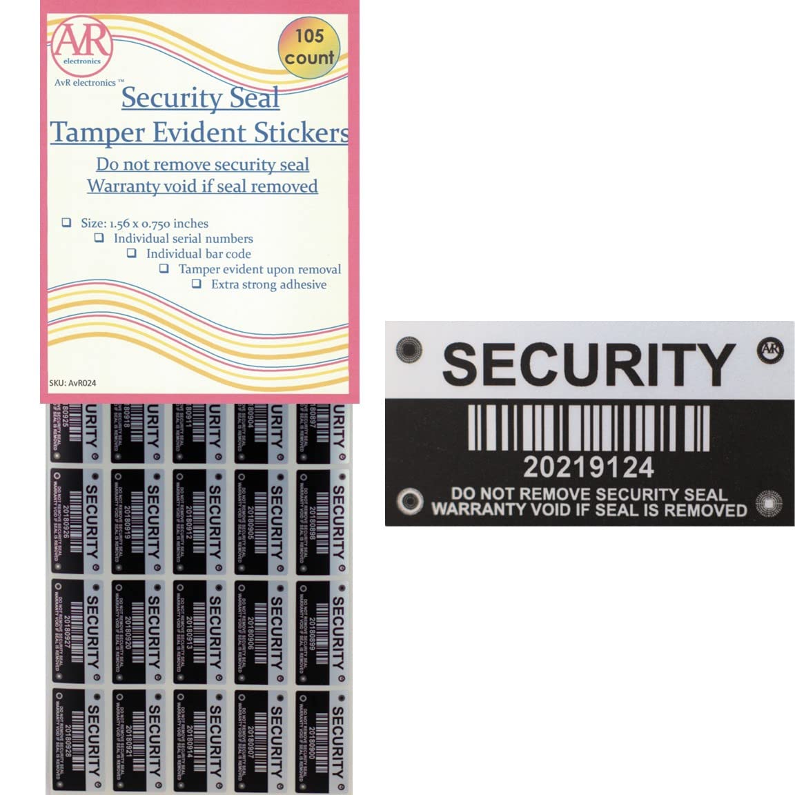 Tamper Evident Stickers, Tamper Proof Security Seal with Individual ...