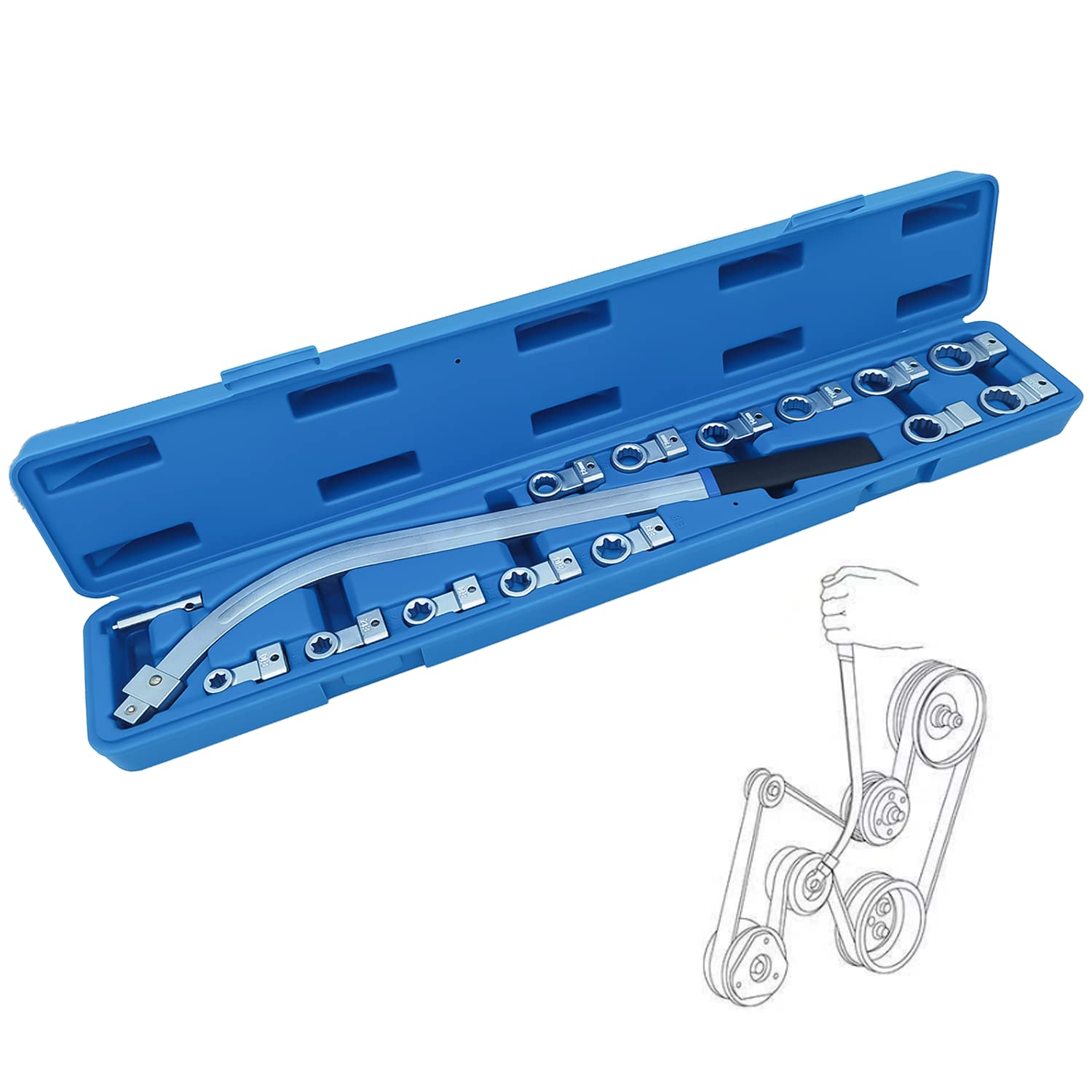 Amazon.com: DIPMOTOR 15PCS Auxiliary Timing Belt Tensioner Pulley ...