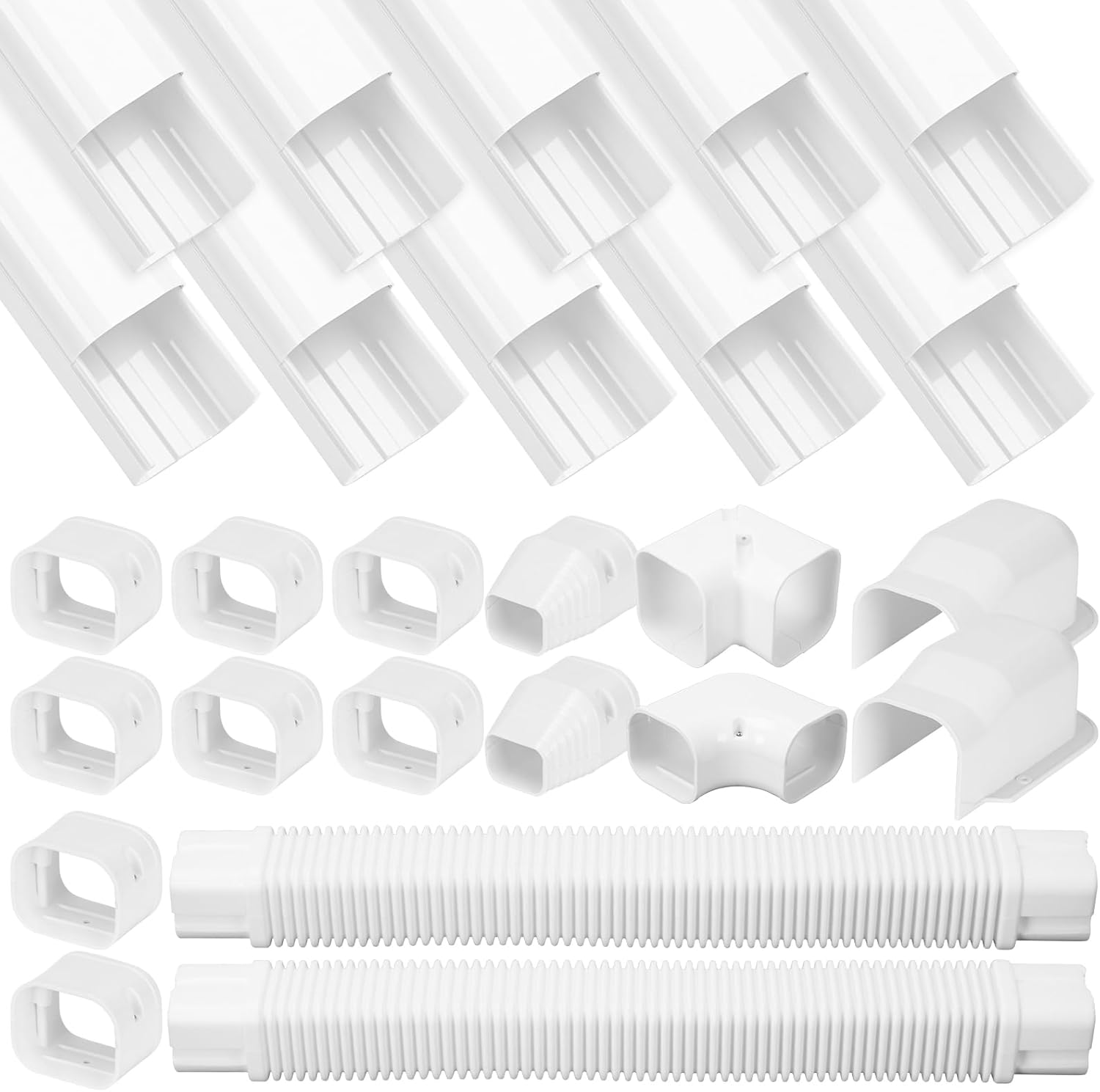 Amazon.com: 3" W 20Ft L Mini Split Line Set Cover Kit Air Conditioners ...